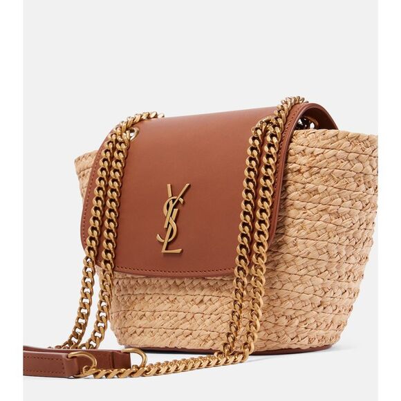 Saint Laurent | Bags | Saint Laurent Mini Manon Raffia Shoulder Bag ...